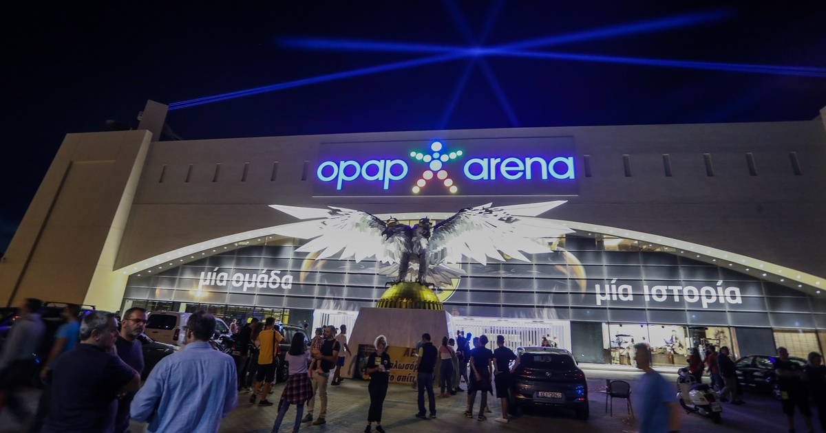 Opap Arena: Εντυπωσιακή πρόβα της ΑΕΚ για τα εγκαίνια στο νέο της γήπεδο