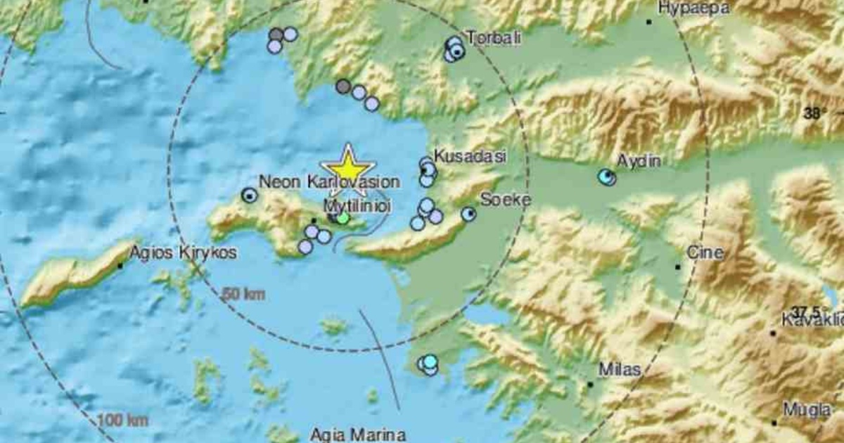 Σεισμός τώρα – Δόνηση 4 Ρίχτερ ανοιχτά της Σάμου